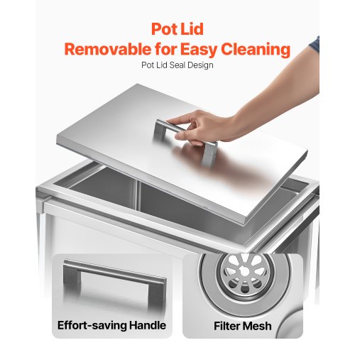 32.8 Qt Rolling Ice Chest Cooler Cart Outdoor Stand Up Ice Bin on ...