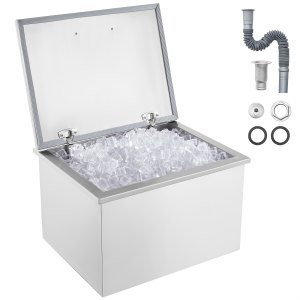 VEVOR 40Quart Drop in Ice Chest Ice Cooler Ice Bin Stainless Steel 20 ...