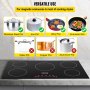 VEVOR Induction Cooktop, 35 inch 5 Burners, 7400W 240V Ceramic Glass ...