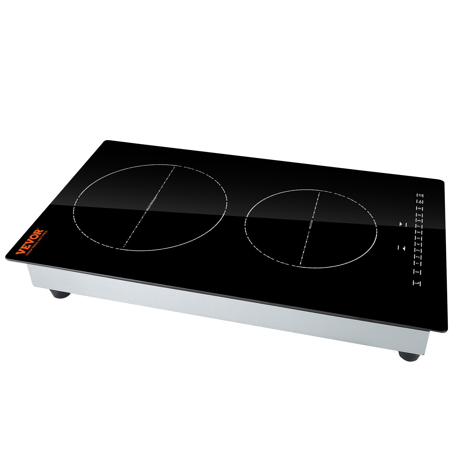 VEVOR Electric Cooktop, 2 Burners, 12'' Induction Stove Top, Built-in ...
