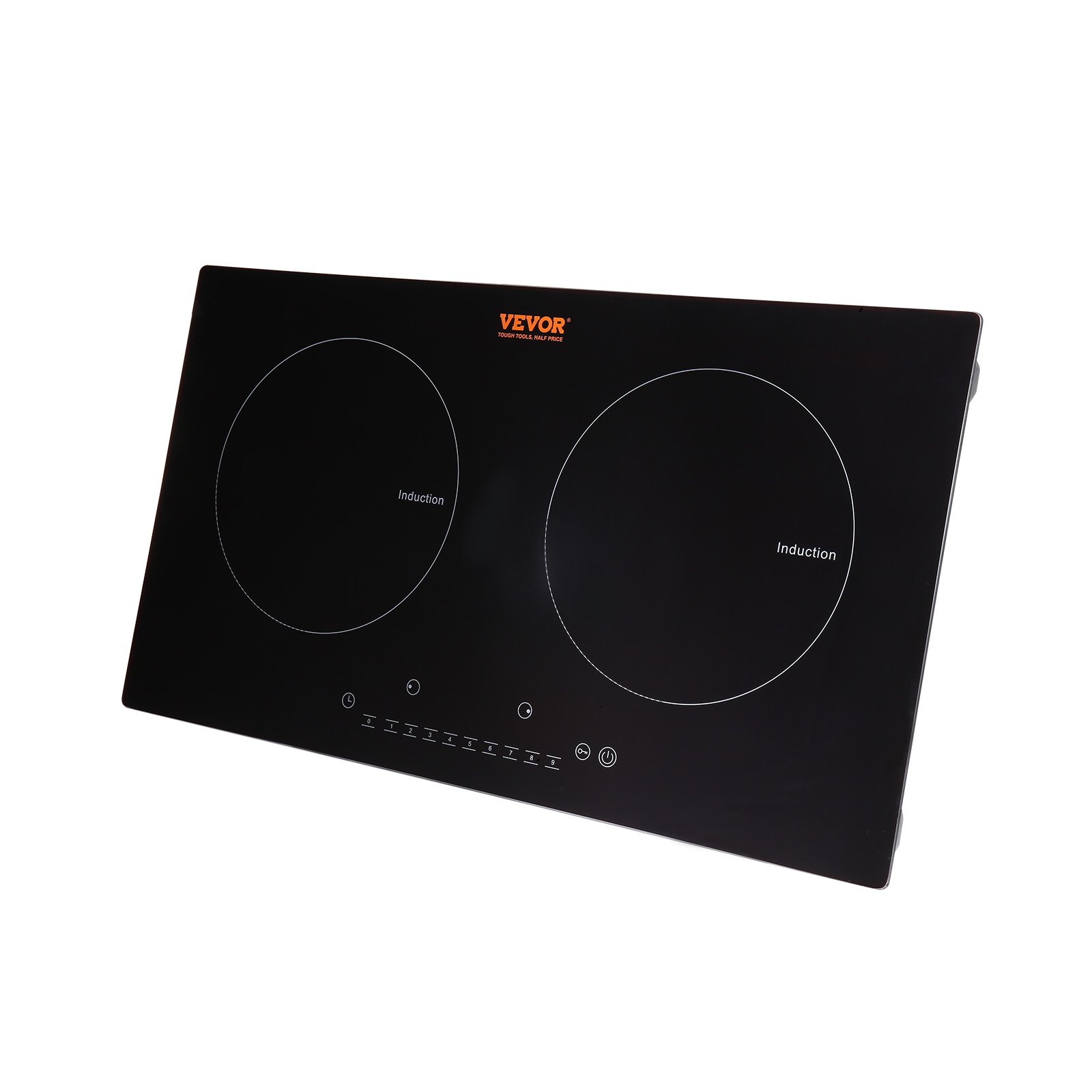 VEVOR Electric Cooktop, 2 Burners, 24'' Induction Stove Top, Built-in ...