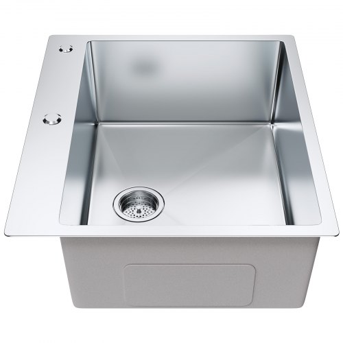 VEVOR Kitchen Sink, 304 Stainless Steel Drop-In Sinks, Top Mount Single ...
