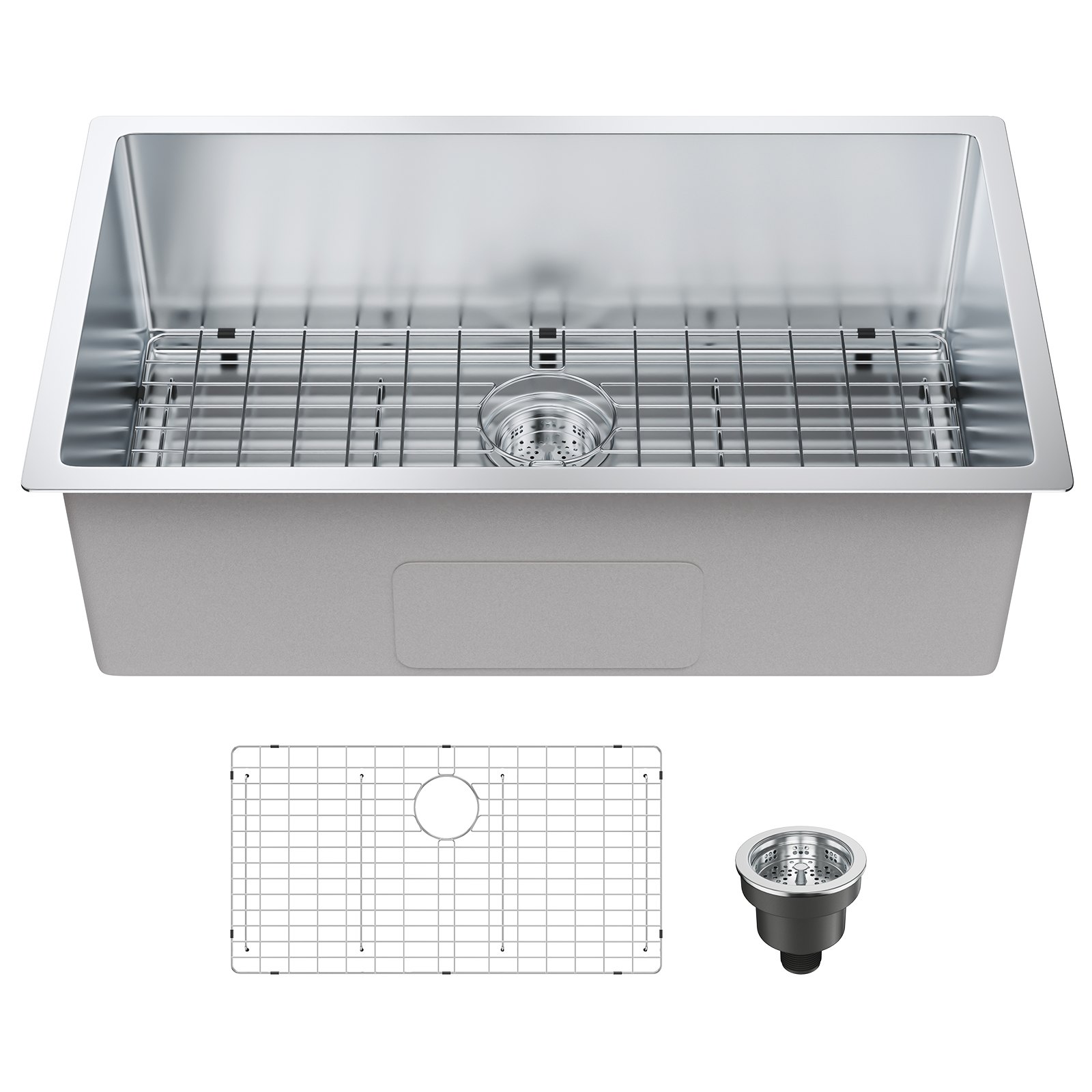 VEVOR Kitchen Sink, 304 Stainless Steel Drop-In Sinks, Undermount ...