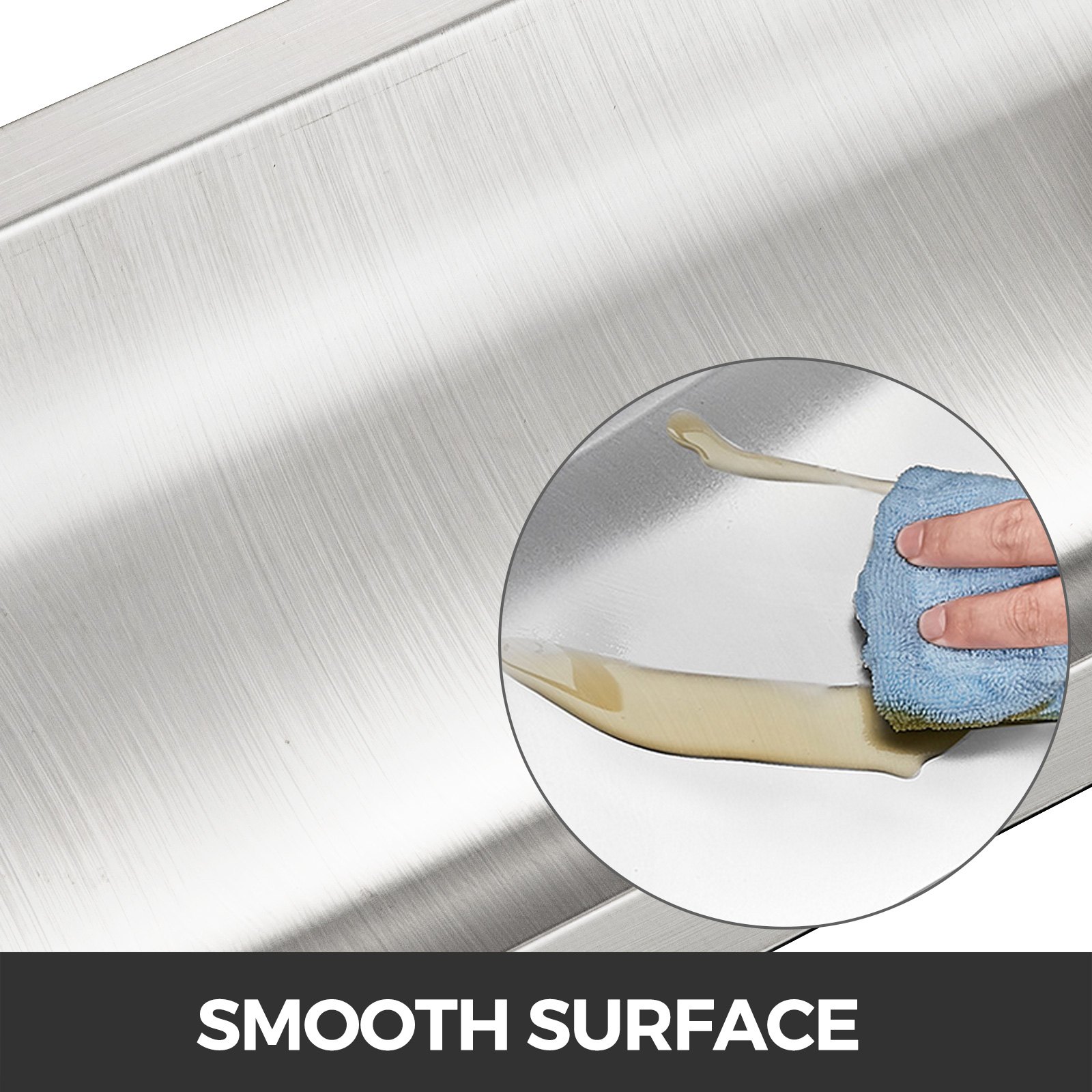 VEVOR 304 Stainless Steel Drop-In Deal Tray 14" Deep x 10" Wide x 2 ...