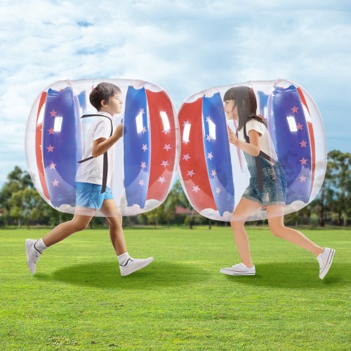 VEVOR Inflatable Bumper Balls 2-Pack, 4FT/1.2M Body Sumo Zorb Balls for ...