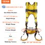 VEVOR Safety Harness, Full Body Harness, Safety Harness Fall Protection ...