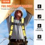 VEVOR Safety Harness, Full Body Harness, Safety Harness Fall Protection ...