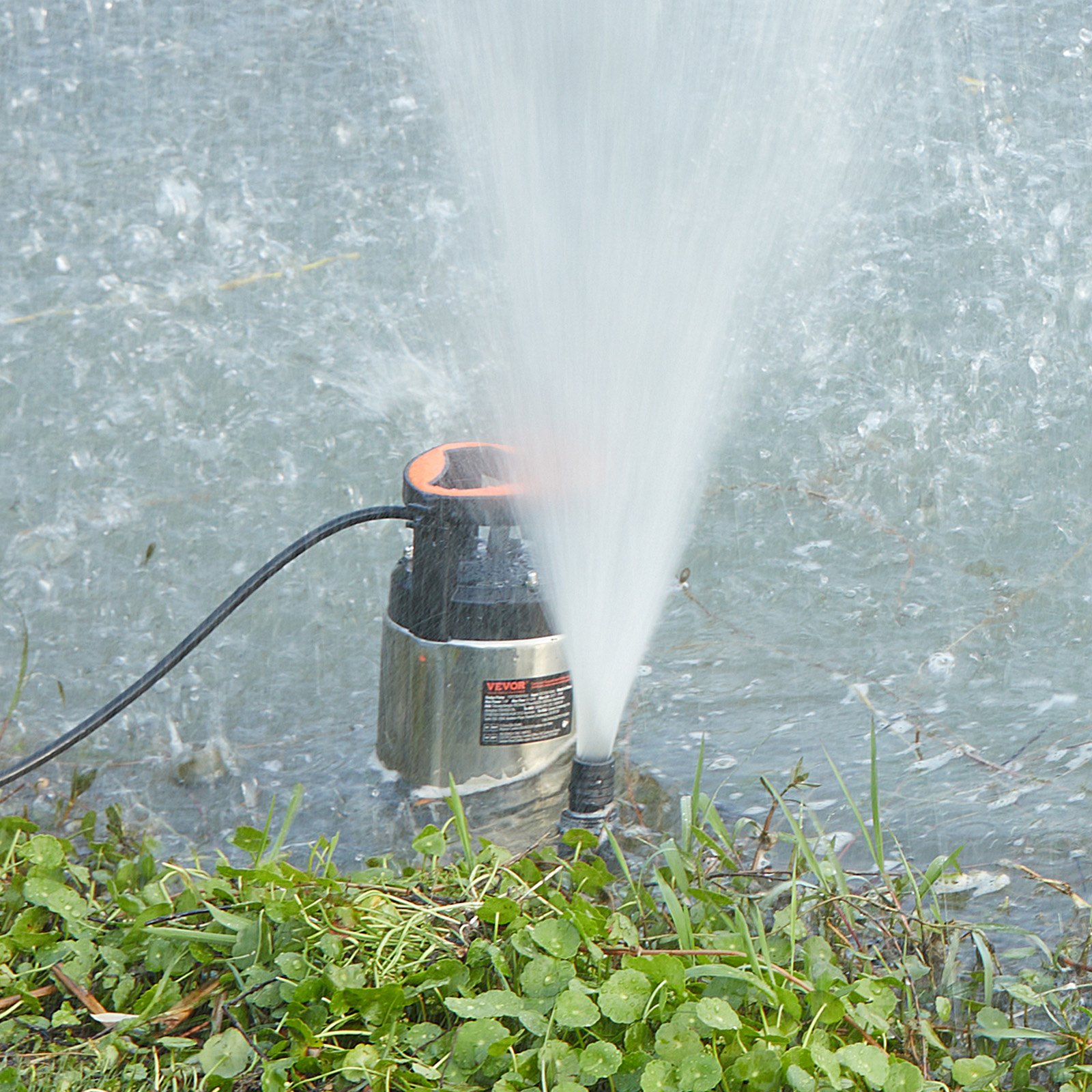 VEVOR 1HP Sump Pump, 4020GPH, 30FT Lift Stainless Steel Submersible ...