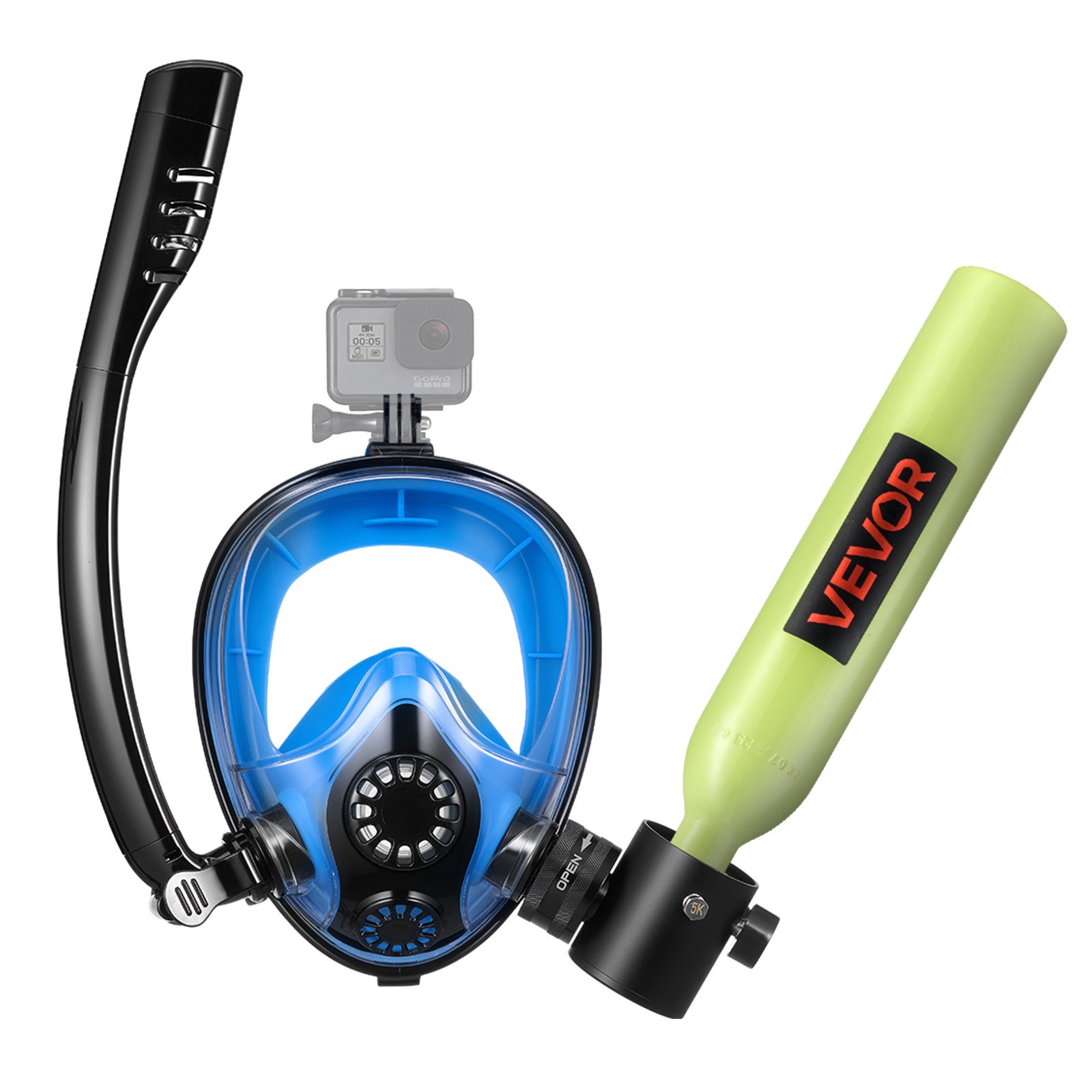 VEVOR Mini Scuba Tank with Sub-Mask, 0.5L Portable Small Diving Tank ...