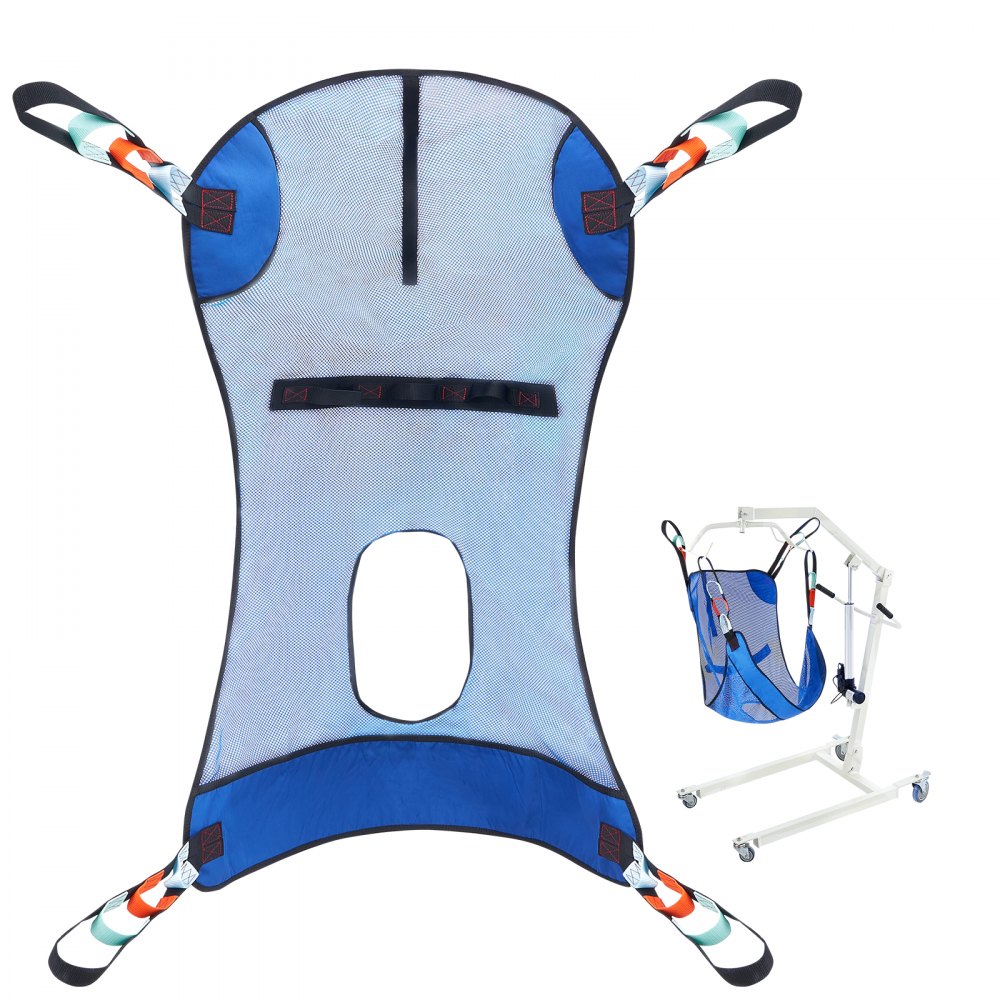 VEVOR Full Body Patient Lift Sling & Commode Opening Patient Lift ...