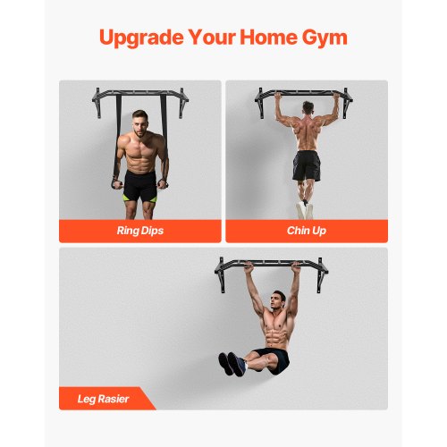Pull Up Bar Multi-Grip Wall Mounted Chin Up Bars Heavy Duty Home Gym ...
