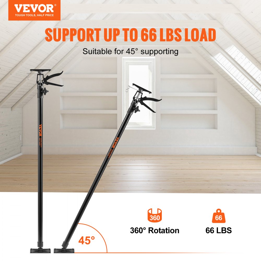 VEVOR Adjustable Support Pole, 4 Pcs 66 lbs Capacity 3rd Hand Support ...