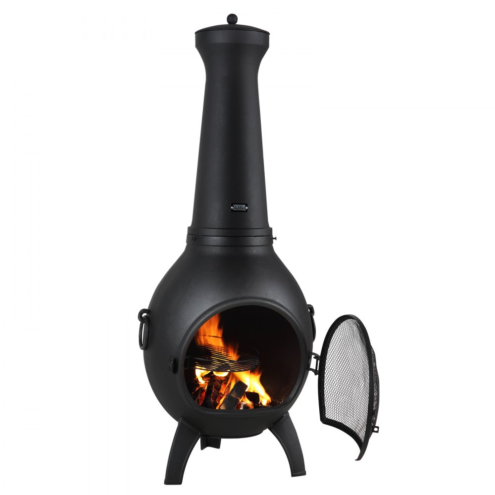 VEVOR Chiminea Outdoor Fireplace – 18 Inch, 600°C High
