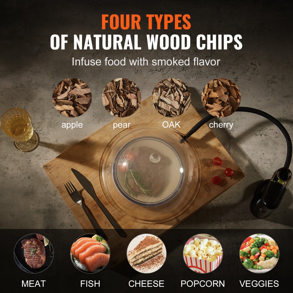 VEVOR Smoking Gun Kit, Old Fashioned Wood Smoke Infuser, Cocktail ...