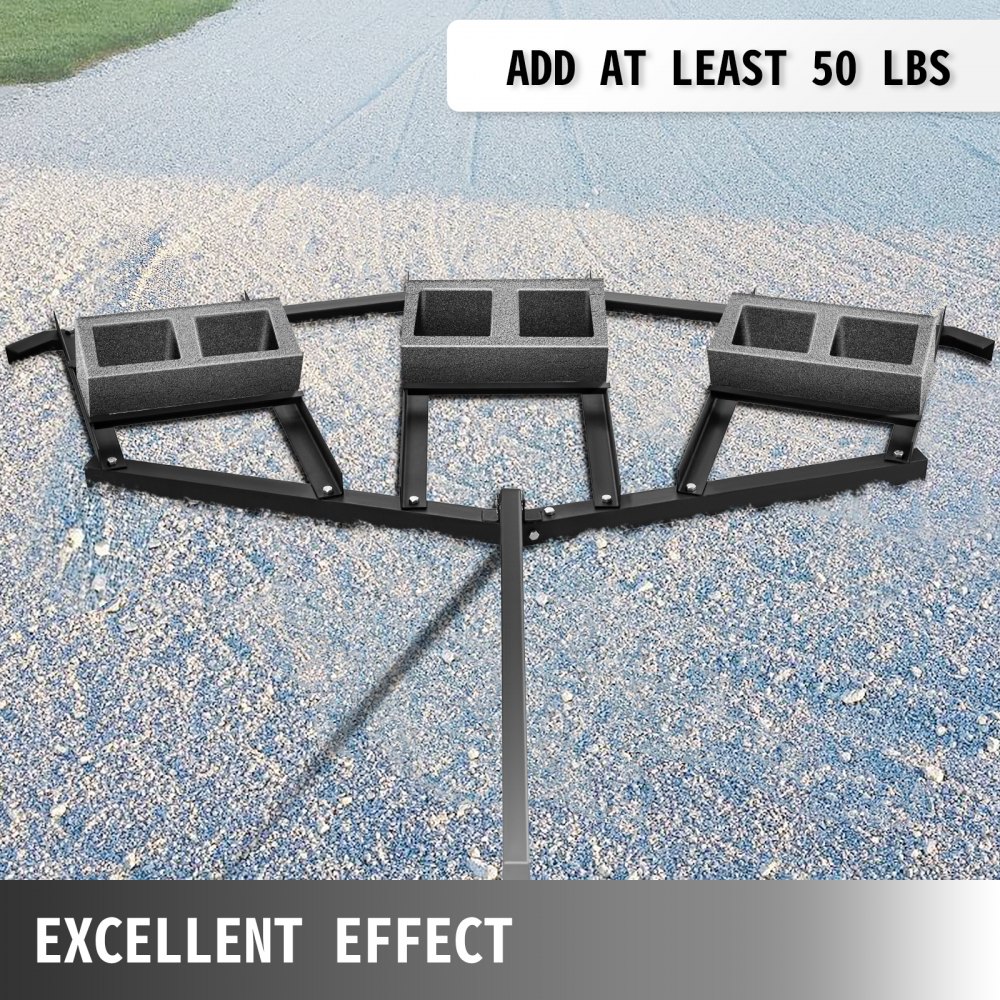 VEVOR Driveway Drag 84" Width, Tow Behind Drag Harrow 70" Length, 4 ...