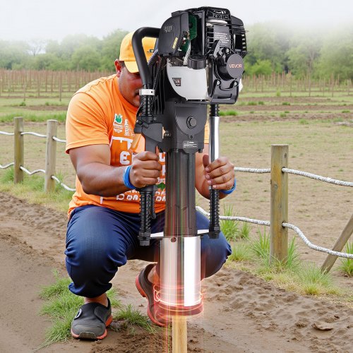 Gas Powered T Post Driver 4 Stroke Engine Heavy Duty Fence Pounder ...