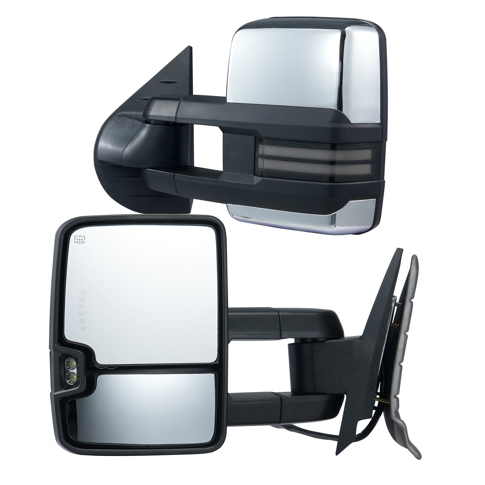 VEVOR Towing Mirrors, Left & Right Pair Set for Chevrolet Silverado ...