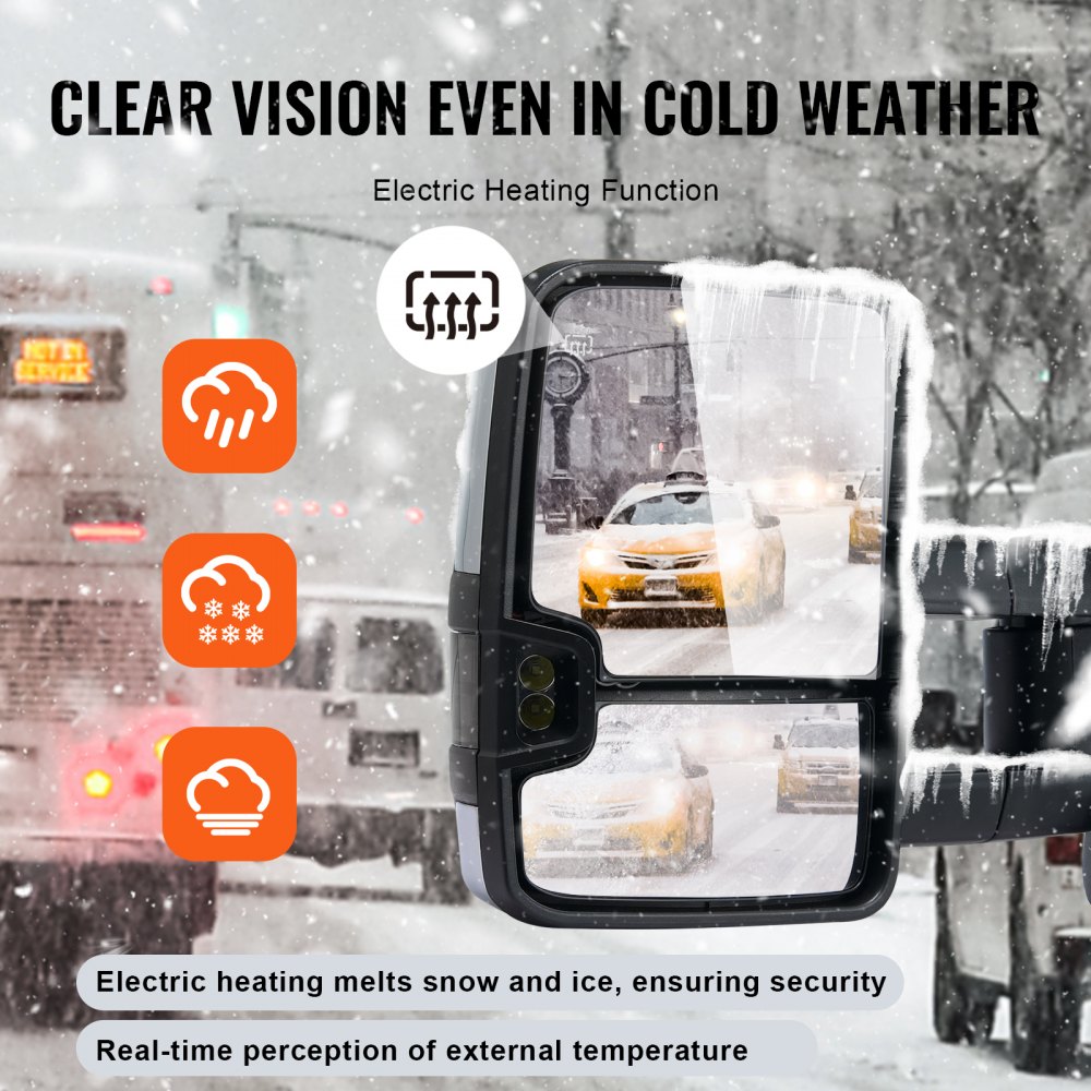 VEVOR Towing Mirrors, Left & Right Pair Set for Chevrolet Silverado ...