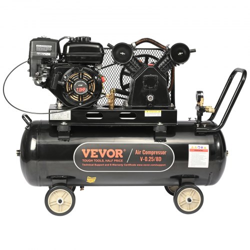 VEVOR 7HP Gas Powered Air Compressor, 21 Gallon Horizontal Air ...