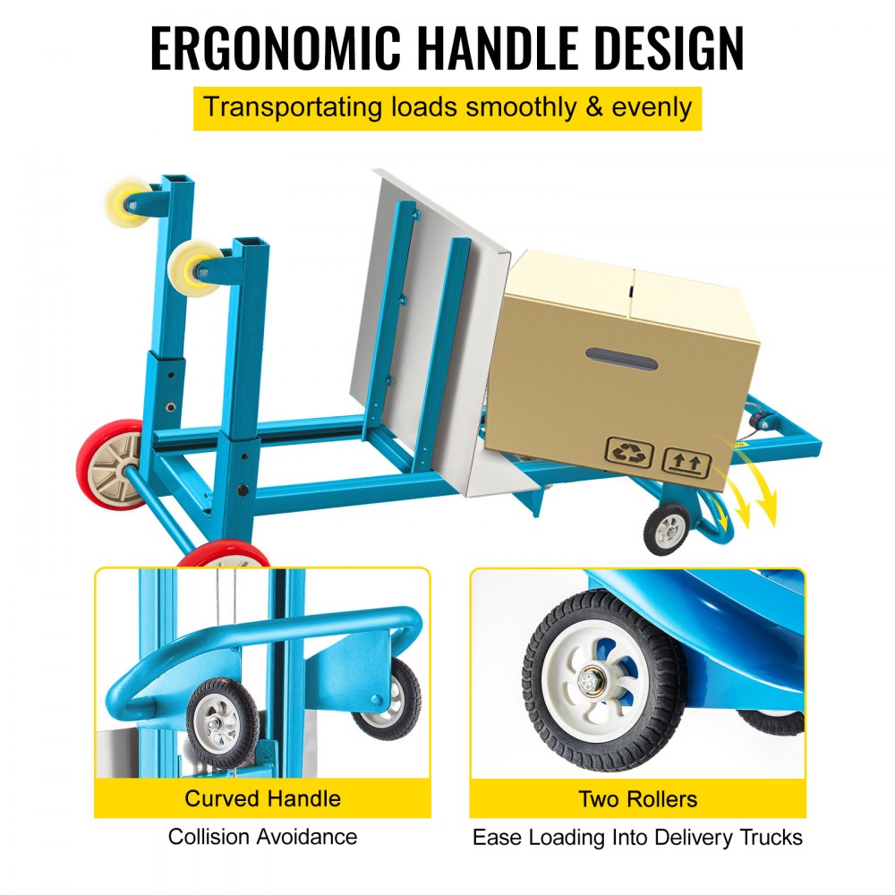 VEVOR Manual Winch Stacker, 4.7" - 57" Height Range, 23.6" Length x 19. ...