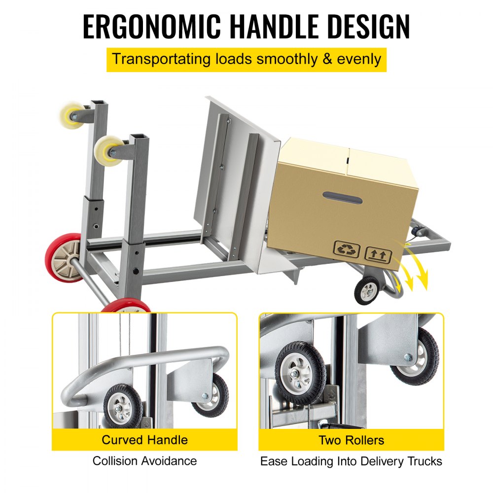 VEVOR Manual Winch Stacker, 4.7" - 57" Height Range, 23.6" Length x 19. ...