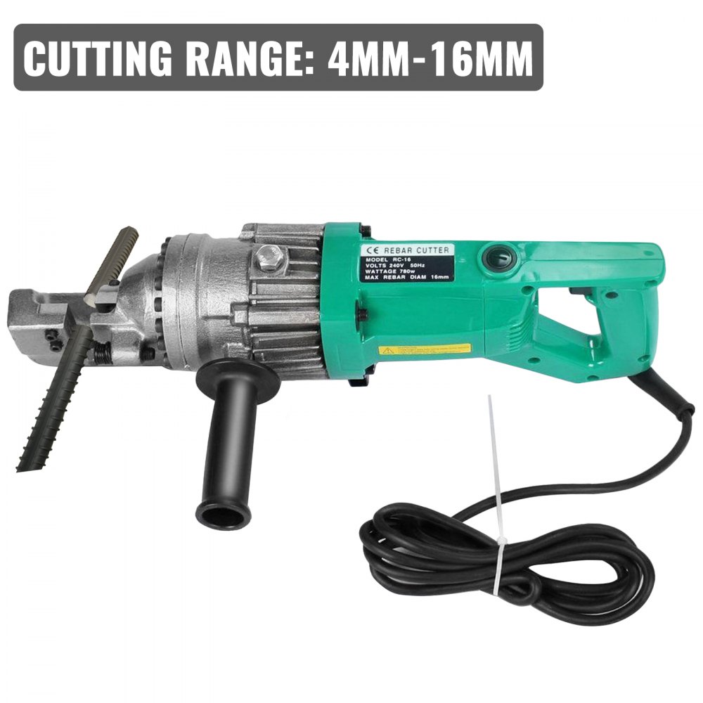VEVOR Electric Rebar Cutter 16mm Reo Steel Cutter Concrete Construction ...