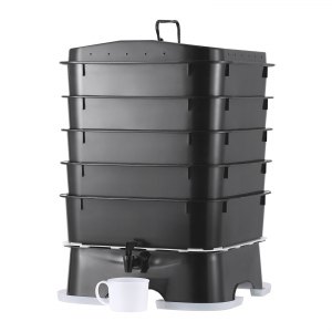 VEVOR 5-Tray Worm Composter, 50 L Worm Compost Bin Outdoor and Indoor ...