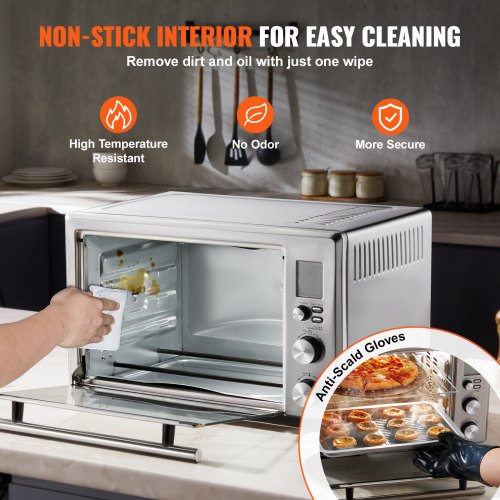 VEVOR Countertop Convection Oven 28L Toaster Baker 10-IN-1 1800W for ...