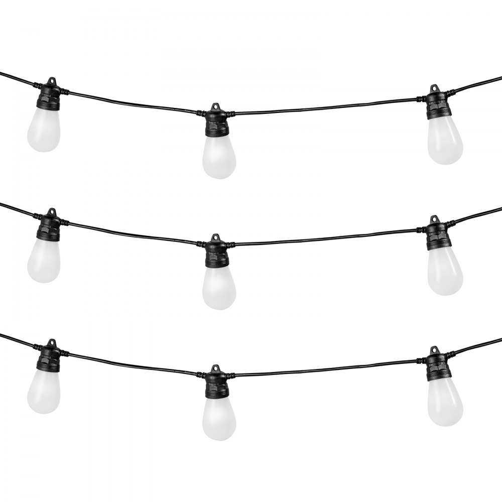 VEVOR Multi Colored Outdoor String Lights – 100FT, 30 Bulbs