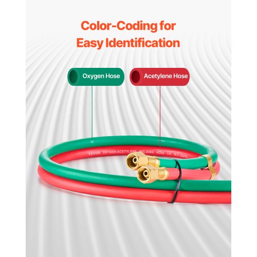 Oxygen Acetylene Hose 1/4-Inch x 50FT R Grade Hose 300PSI Max Working ...