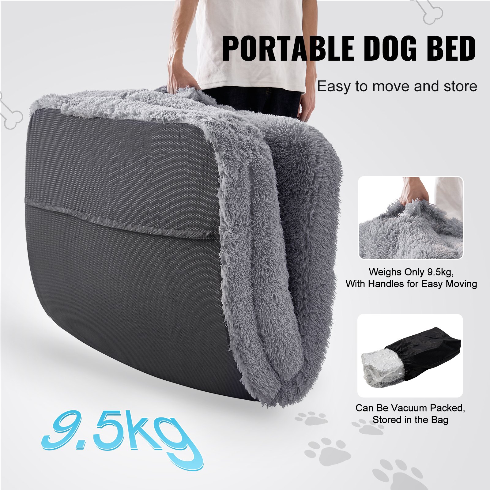 VEVOR Human Dog Bed, 72" x48"x10" Giant Human Dog Bed for Adults and ...