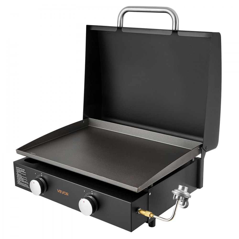 VEVOR Gas Griddle, 2 Burner Tabletop Griddle, 22 inch Portable Griddles ...