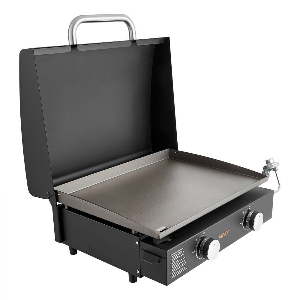 VEVOR Gas Griddle, 2 Burner Tabletop Griddle, 22 inch Portable Griddles ...