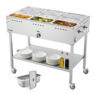 Commercial Propane Steam Table 9-Pan Outdoor Food Warmer Stainless ...