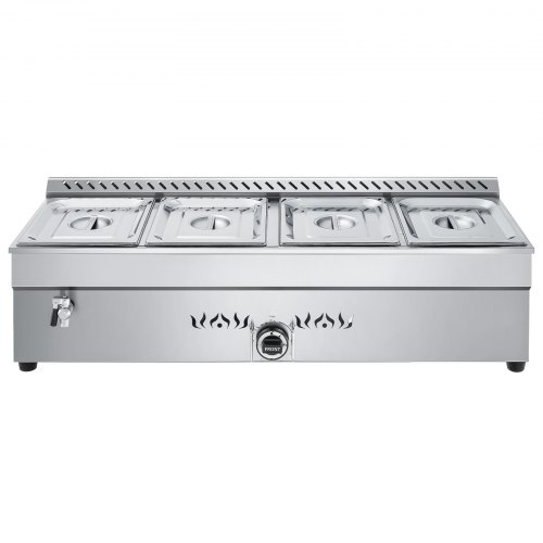 Commercial Propane Steam Table 4-Pan Outdoor Food Warmer Stainless ...