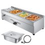 VEVOR 4-Pan Commercial Propane Steam Table, LP Gas Outdoor Soup Warmer ...