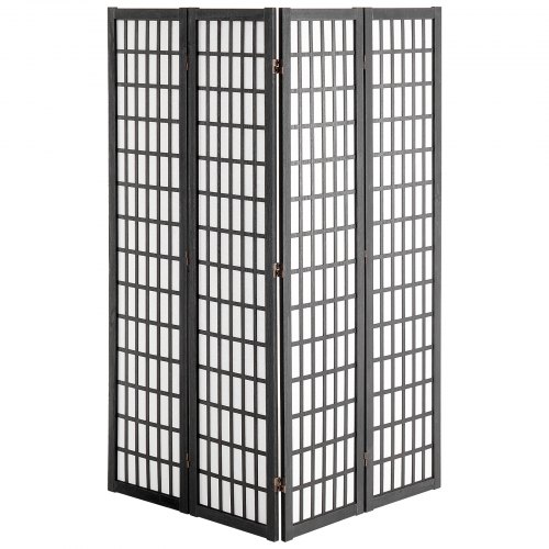 VEVOR Room Divider, 4 Panel Japanese Room Divider, Wood Folding Privacy ...