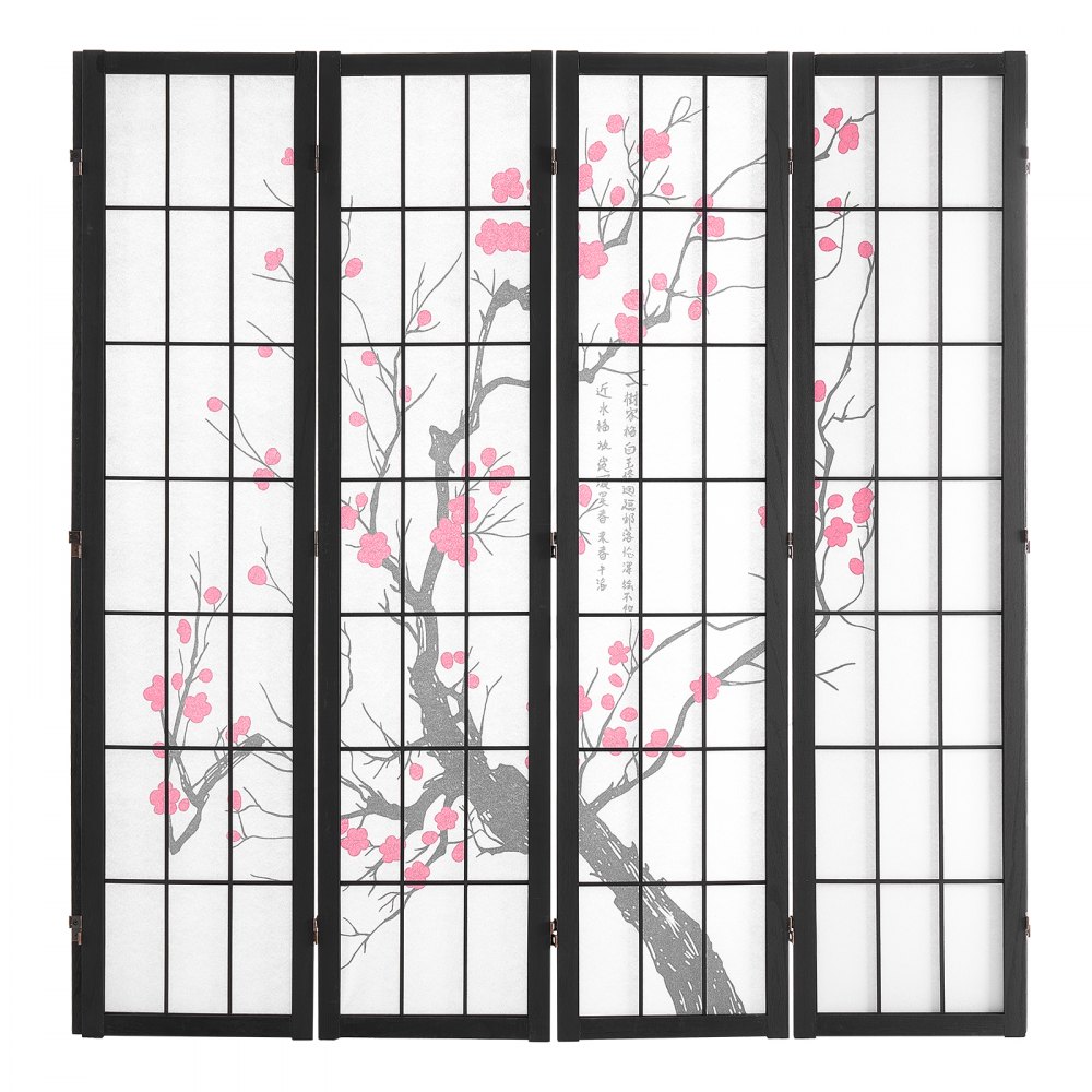 VEVOR Japanese Foldable Wall – 64×71 Inch, 4-Panel Divider