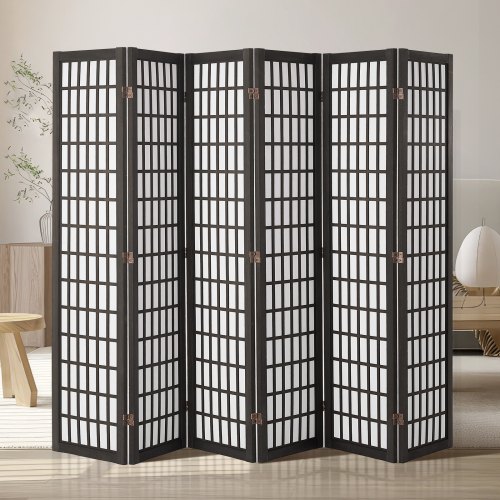 VEVOR Room Divider, 6 Panel Japanese Room Divider, Folding Privacy ...
