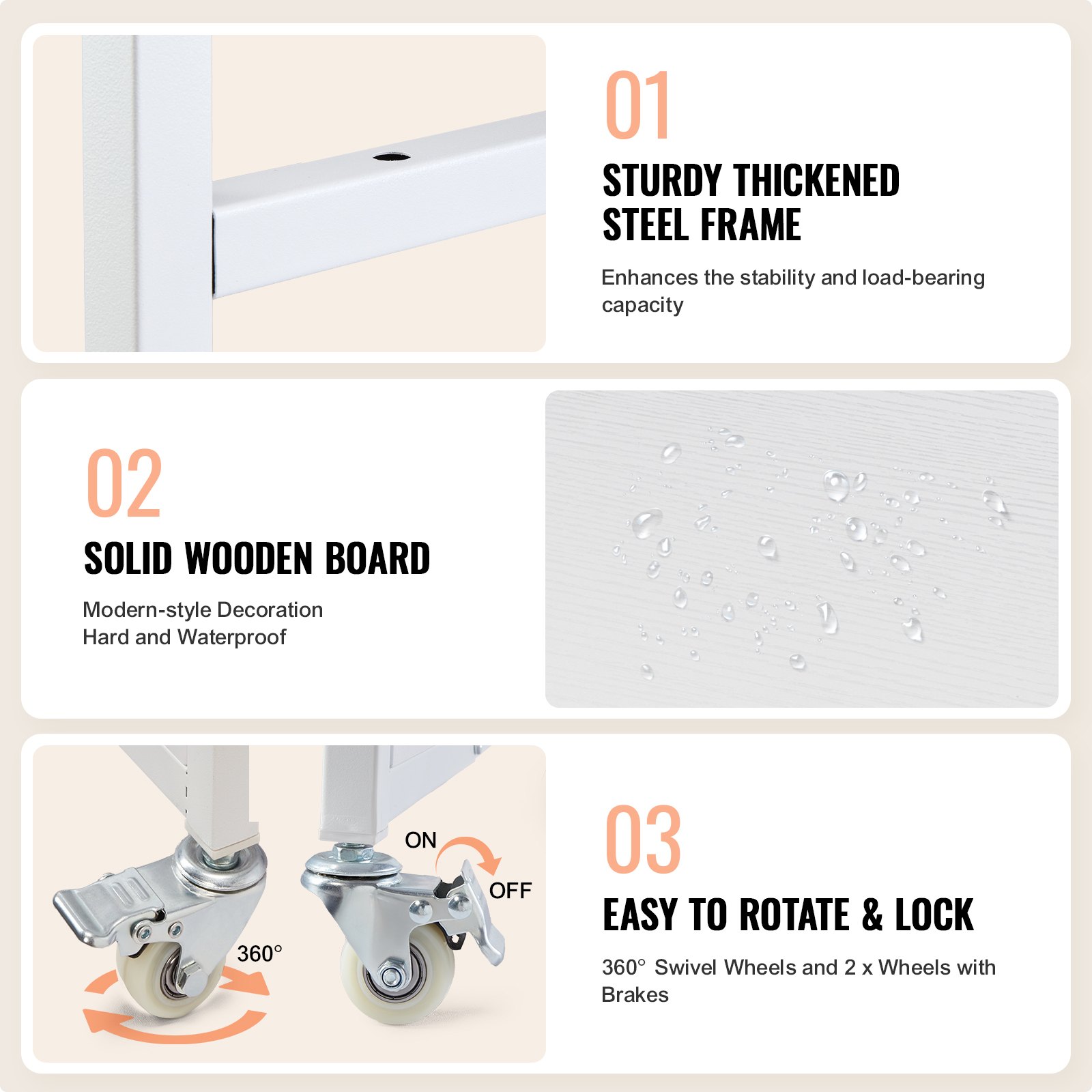 VEVOR Heat Press Table 3Tier Movable Heat Press Stand Foldable with ...