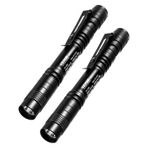 VEVOR Pen Light, 2-Pack 100 Lumens Pocket Flashlight with Clip, IPX4 ...