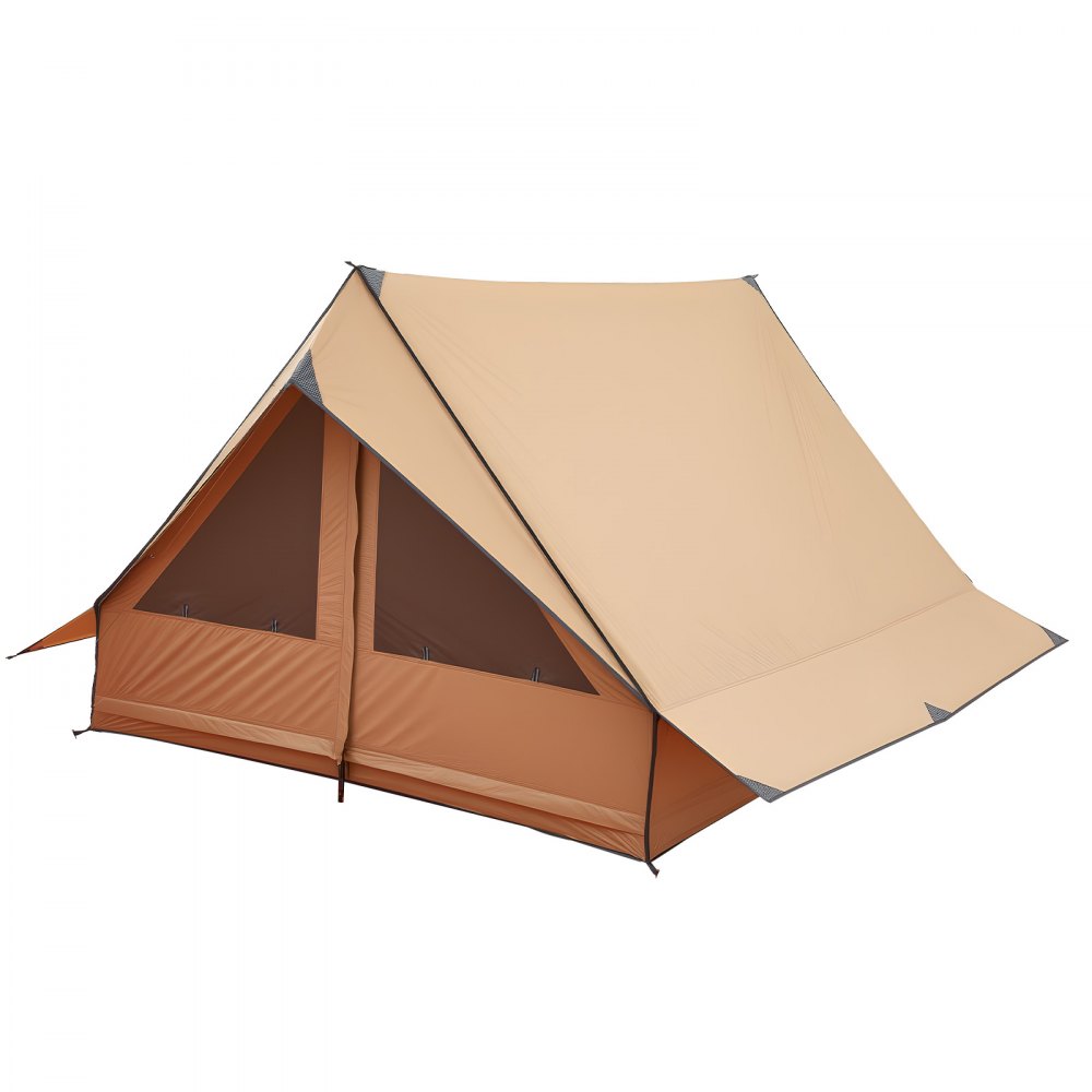 VEVOR Camping Hot Tent, 2 Persons Cabin Tent with Stove Jack & Poles ...