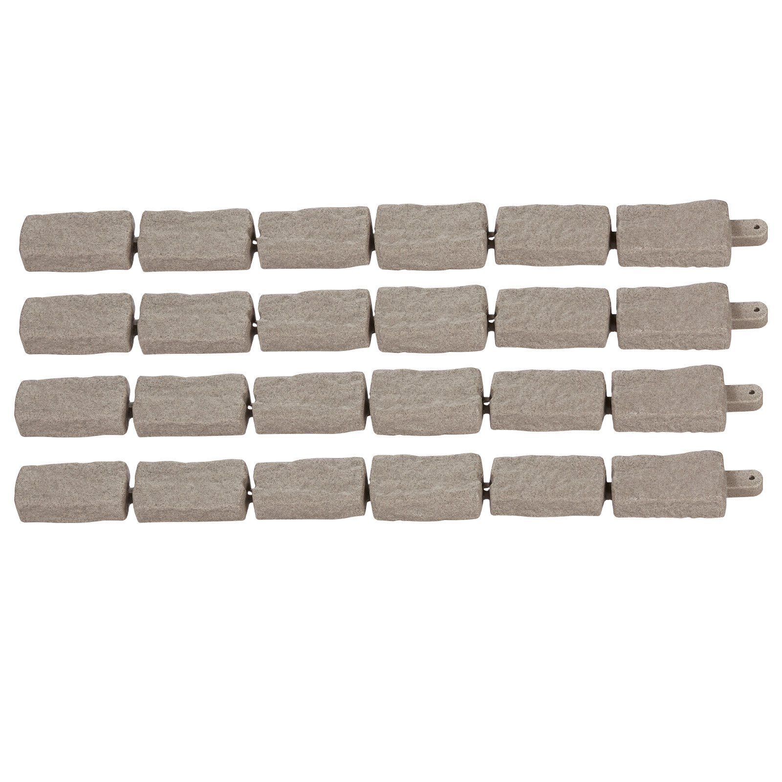 VEVOR Faux Stone Landscape Edging, 46.4 x 2.2 in Realistic Lawn Edging ...