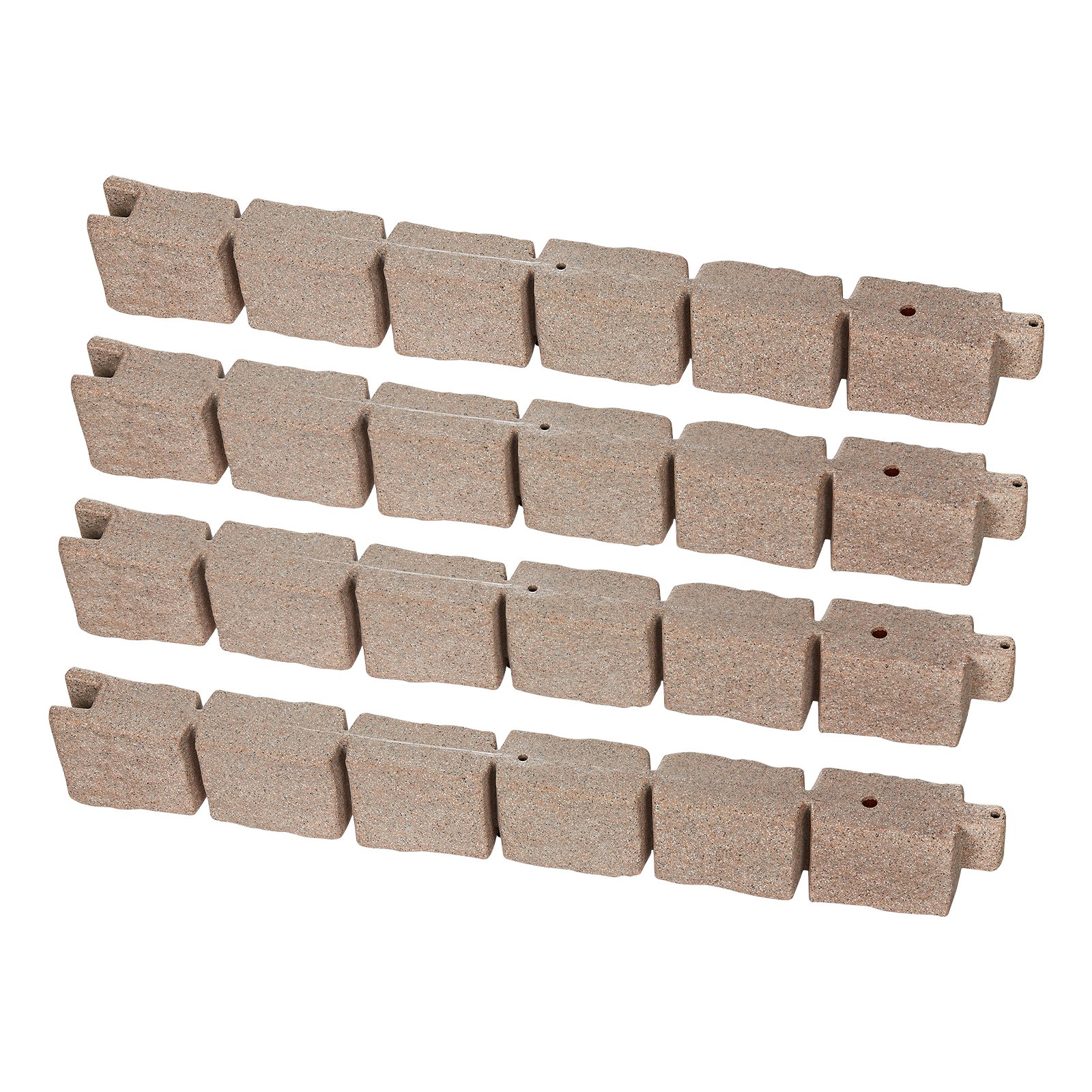 VEVOR Faux Stone Landscape Edging 46.8 x 3.9 in Realistic Lawn Edging ...