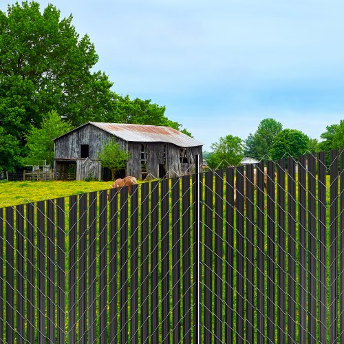 Chain Link Fence Privacy Slats Double-Wall with Wings for 8' High Fence ...