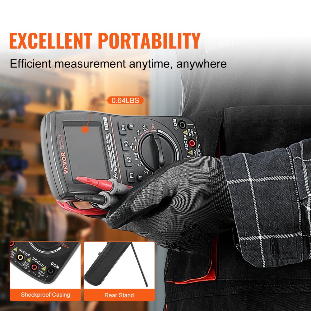VEVOR 2-in-1 Handheld Digital Oscilloscope, 2.5MS/S Sampling Rate, 1MHZ ...