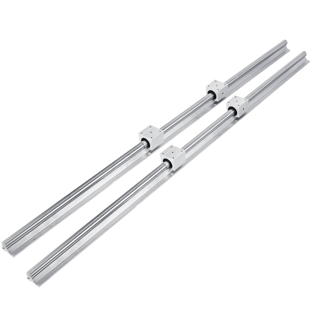 VEVOR 2 Set SBR20-1200mm 20mm Fully Supported Linear Rail Shaft Rod ...