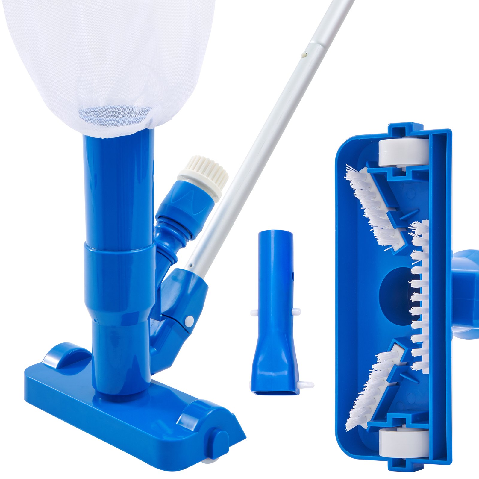 VEVOR Portable Pool Vacuum, Handheld Pool Vacuum Cleaner with 3 Scrub ...