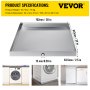 VEVOR 32 x 30 x 2.5 Inch Washing Machine Pan 18 GA Thickness Galvanized ...
