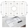 VEVOR Sink Protector Grid, 26"x14" Stainless Steel Sink Grates ...